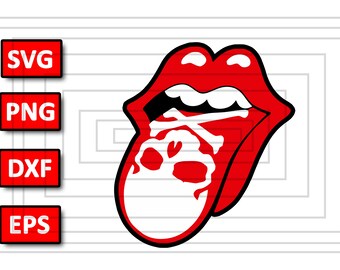 Skull Lips Svg - Etsy