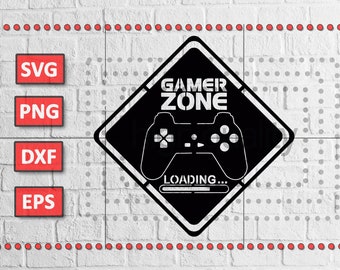 Gamer Zone Svg - Etsy