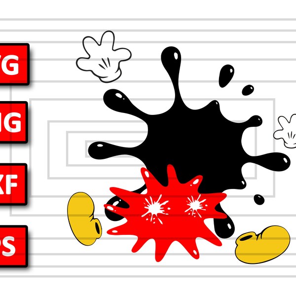 Mickey Paint Svg - Etsy