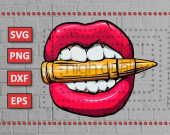 Lips Bullet Svg - Etsy
