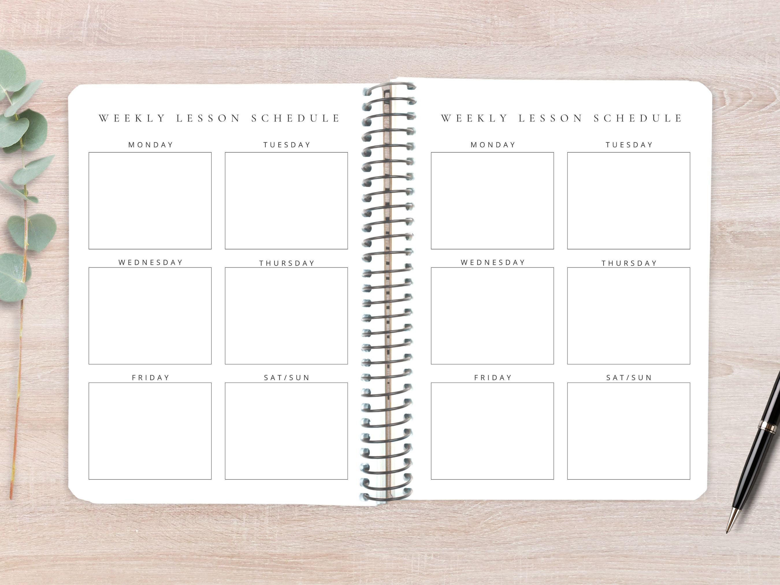 Music Teacher Planner Printable | Musician Calendar | Piano Violin ...