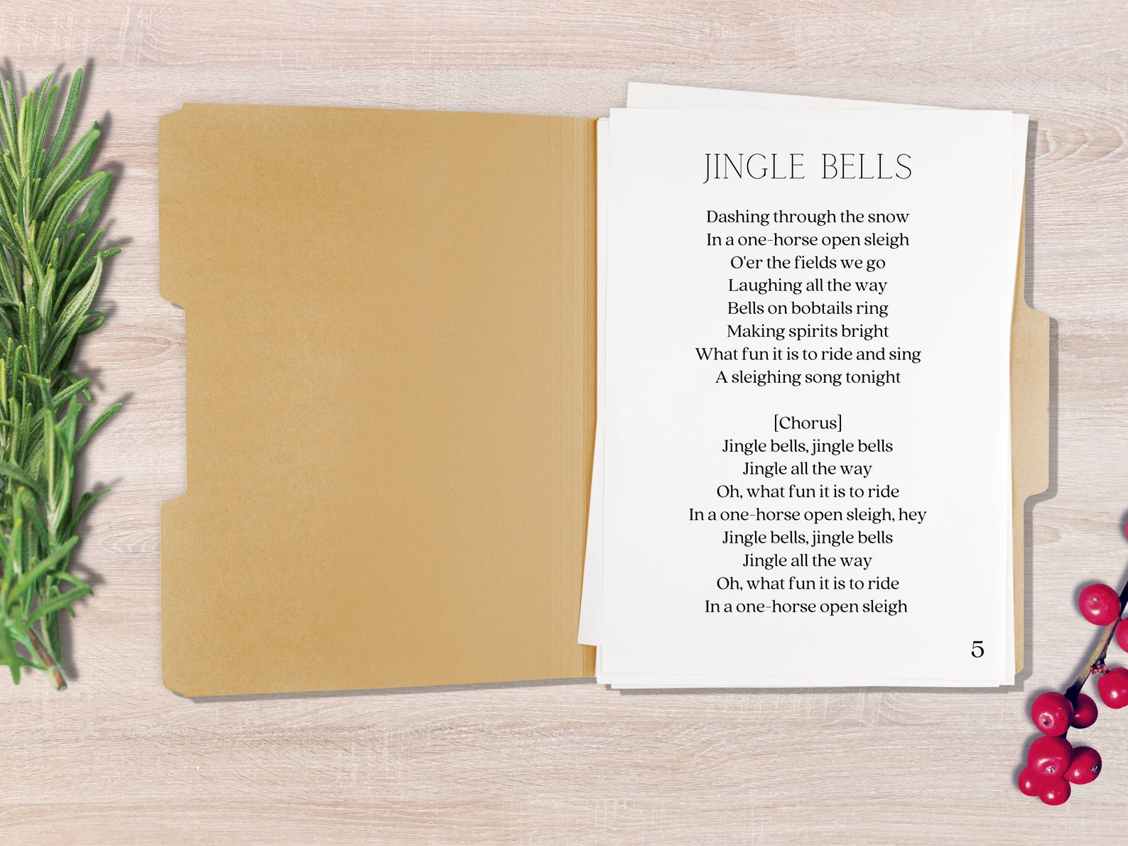 Digital Printable Christmas Caroling Booklet, Christmas Songs With ...