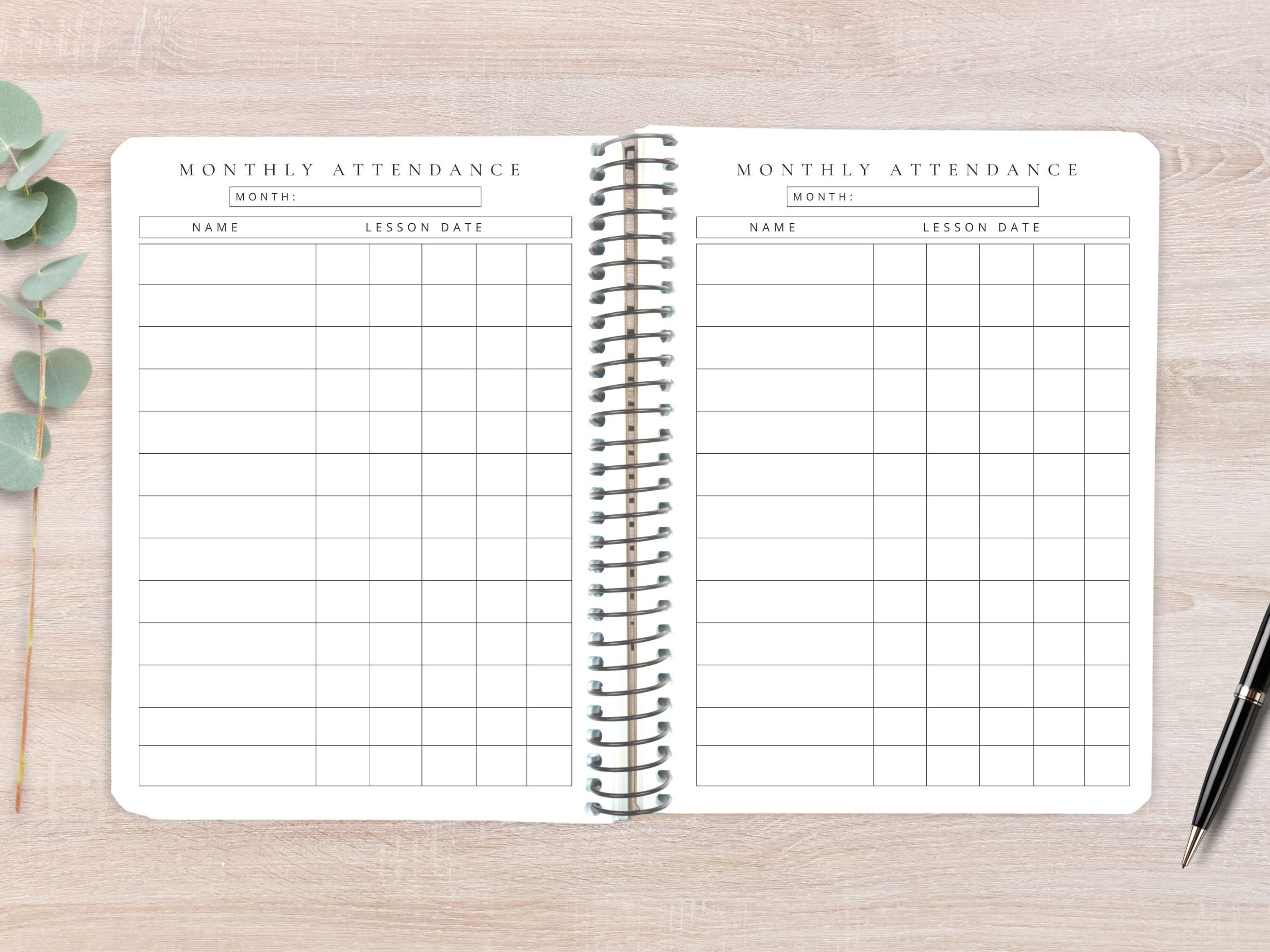 Music Teacher Planner Printable | Musician Calendar | Piano Violin ...