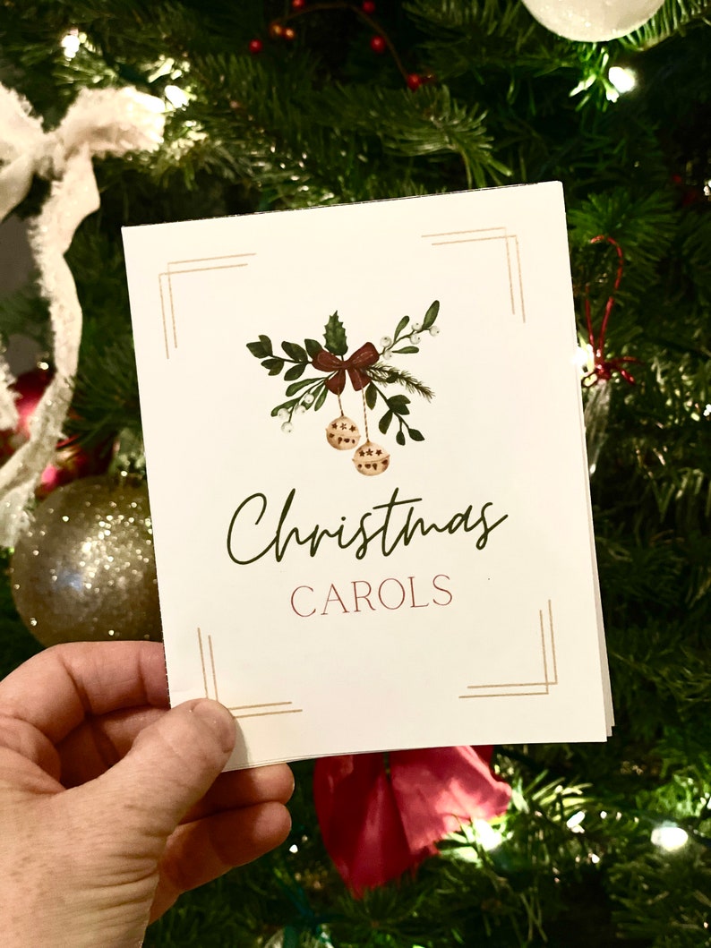 Digital Printable Christmas Caroling Booklet, Christmas Songs With ...