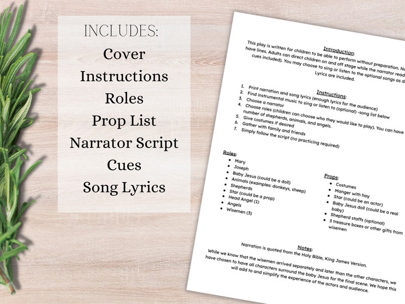 Christmas Nativity Scene Narration | Digital | Nativity Skit ...