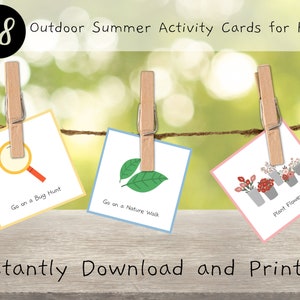 Printable Outdoor Summer Activity Cards | Kids Outside Activities ...
