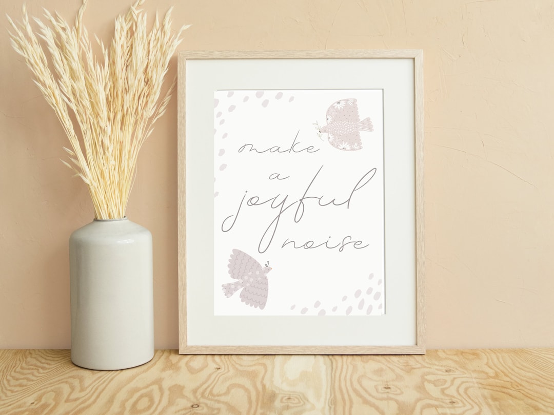 Make a Joyful Noise Printable Wall Art | Music Room Art | Digital ...