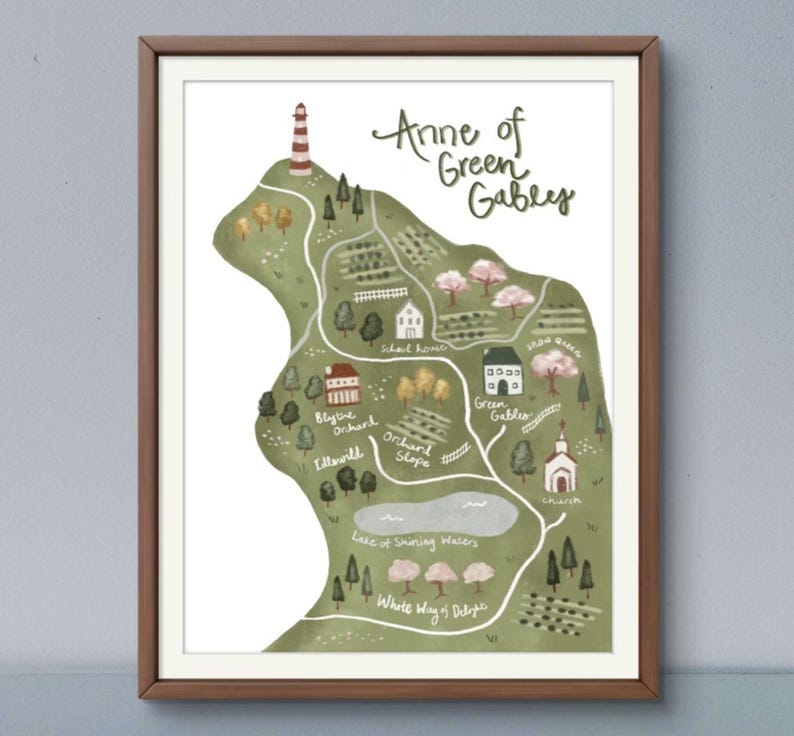 Anne of Green Gables Map, Avondale Map, Green Gables Decor, Anne ...