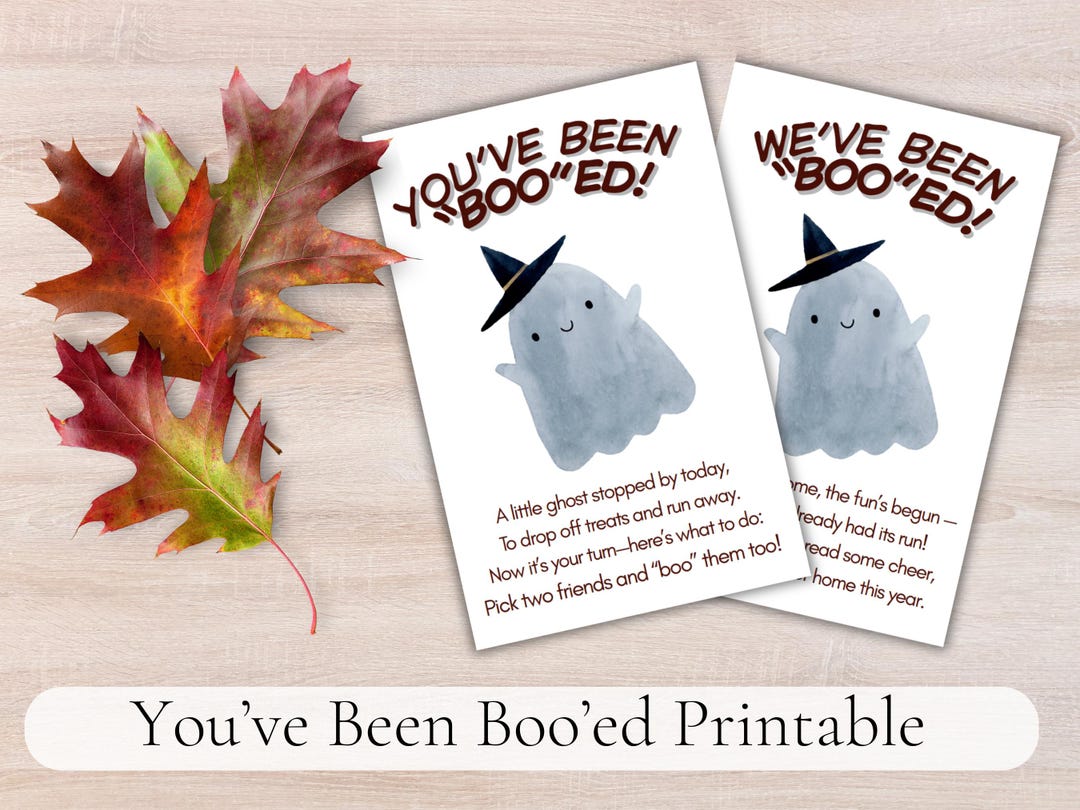 You've Been Boo'ed Printable Halloween Sign, Neighborhood, We've Been ...