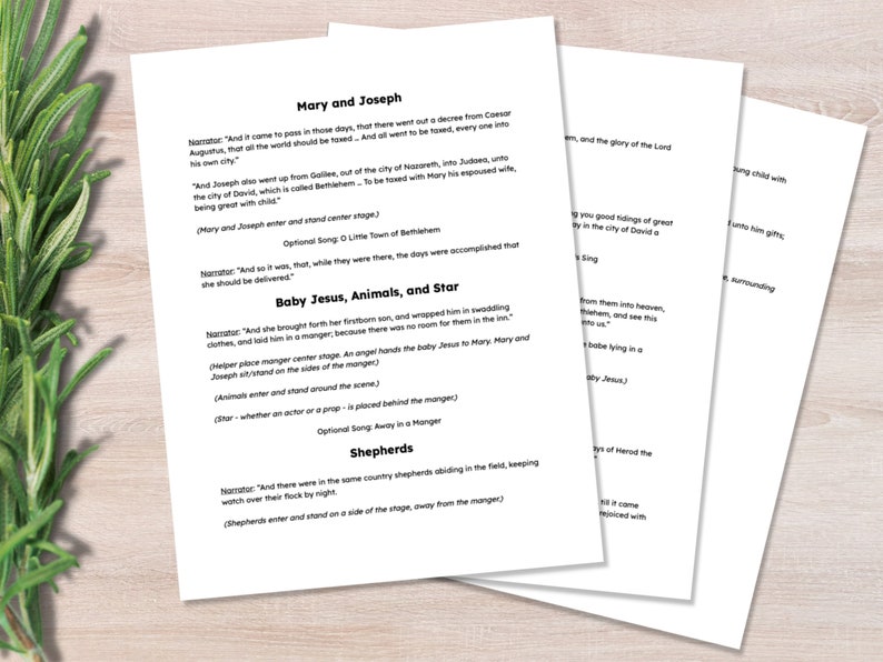 Christmas Nativity Scene Narration | Digital | Nativity Skit ...