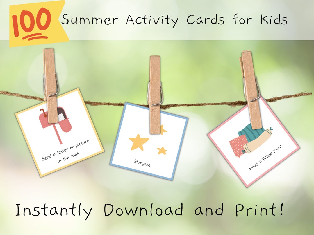 Printable Summer Countdown Cards | Kids Summer Activities | Summer ...