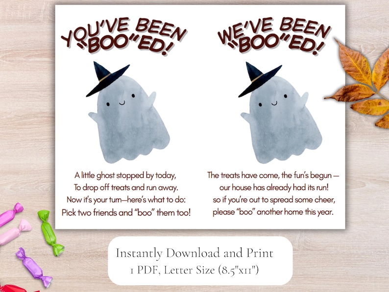 You've Been Boo'ed Printable Halloween Sign, Neighborhood, We've Been ...