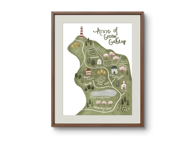 Anne of Green Gables Map, Avondale Map, Green Gables Decor, Anne ...