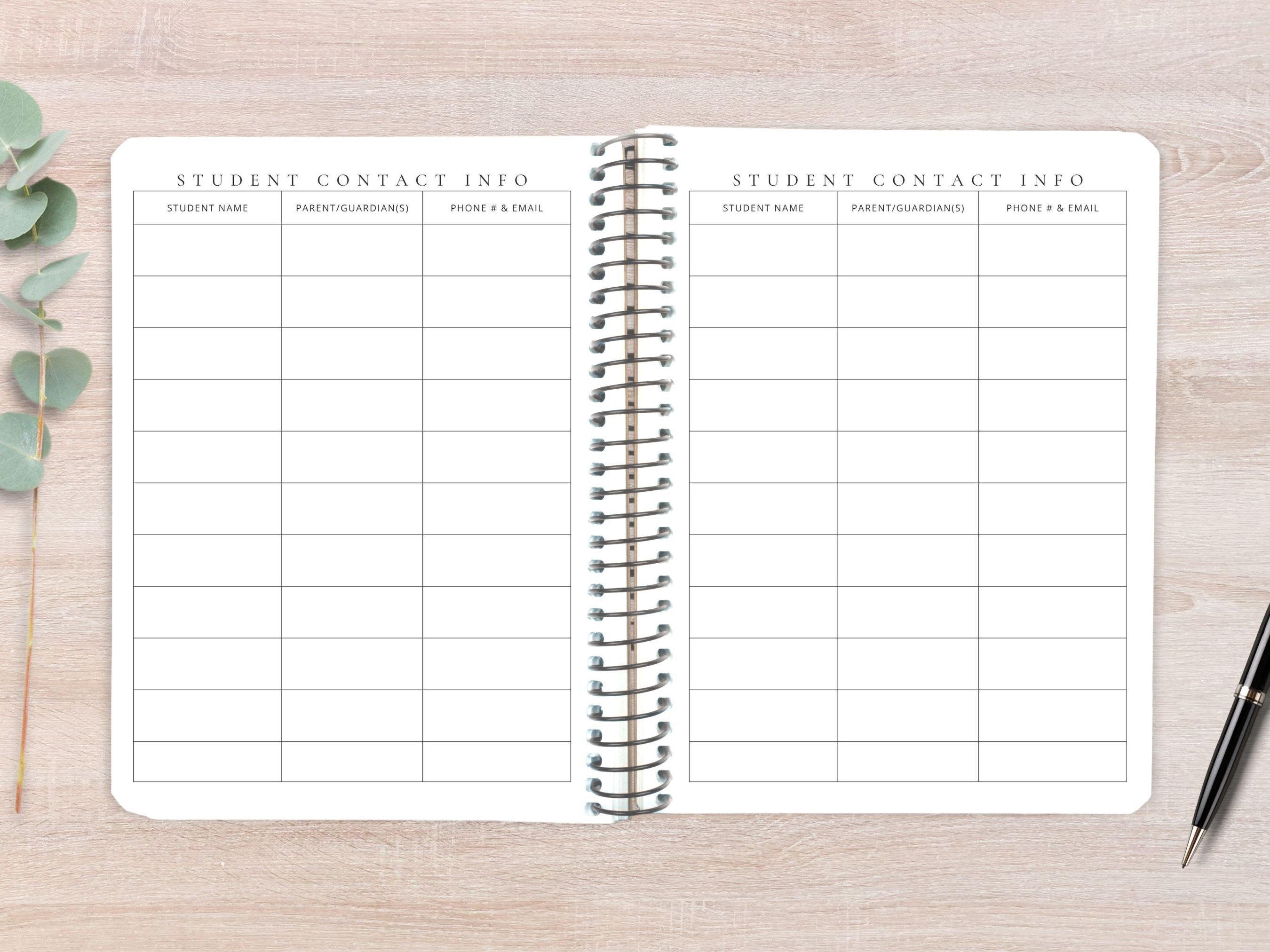Music Teacher Planner Printable | Musician Calendar | Piano Violin ...