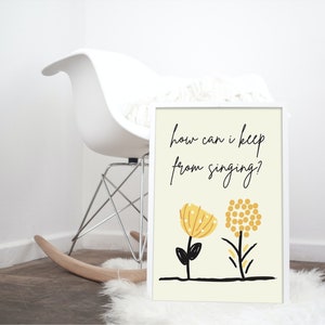 How Can I Keep From Singing Wall Art Printable Digital Download Poster ...