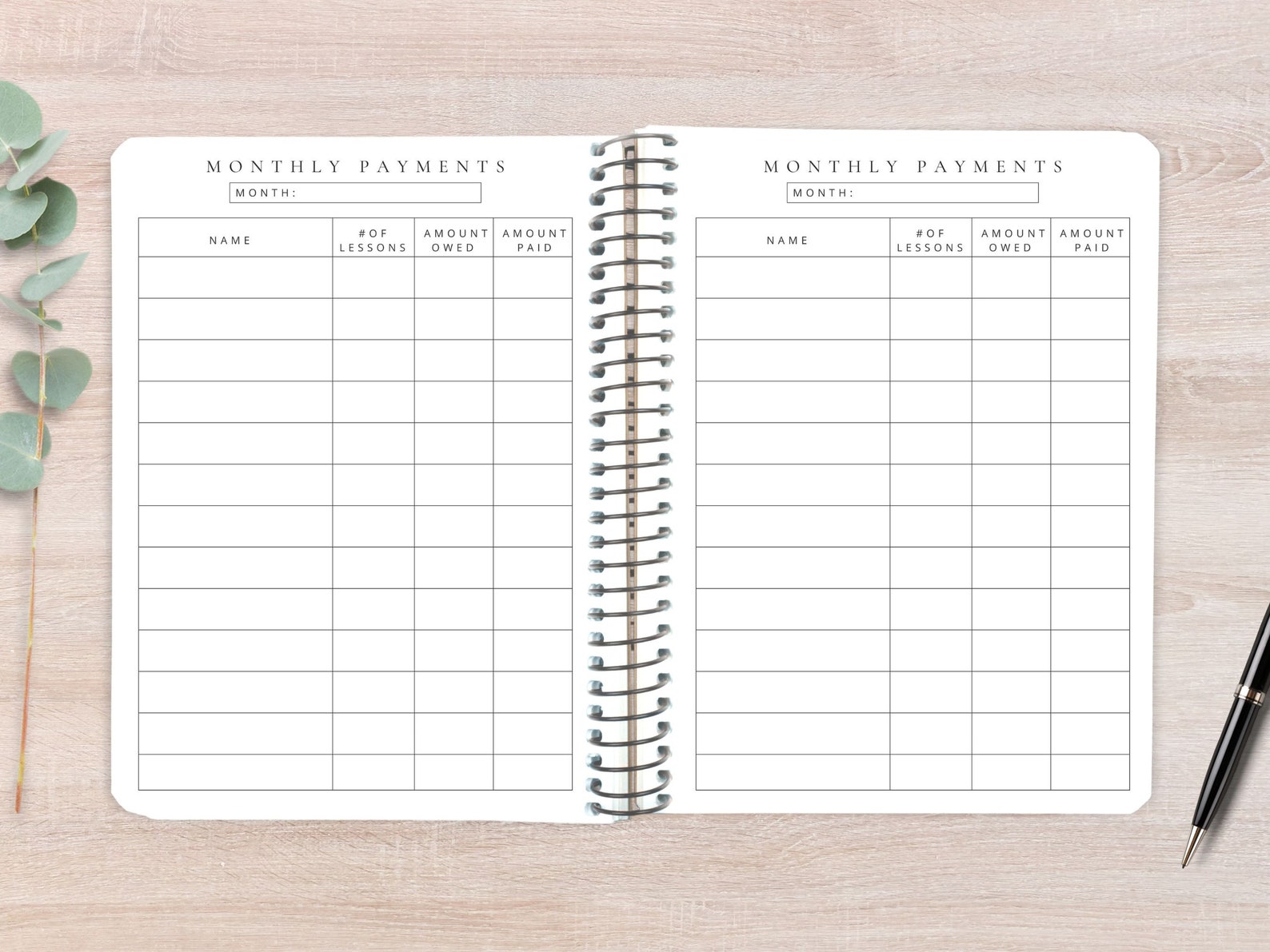 Music Teacher Planner Printable | Musician Calendar | Piano Violin ...