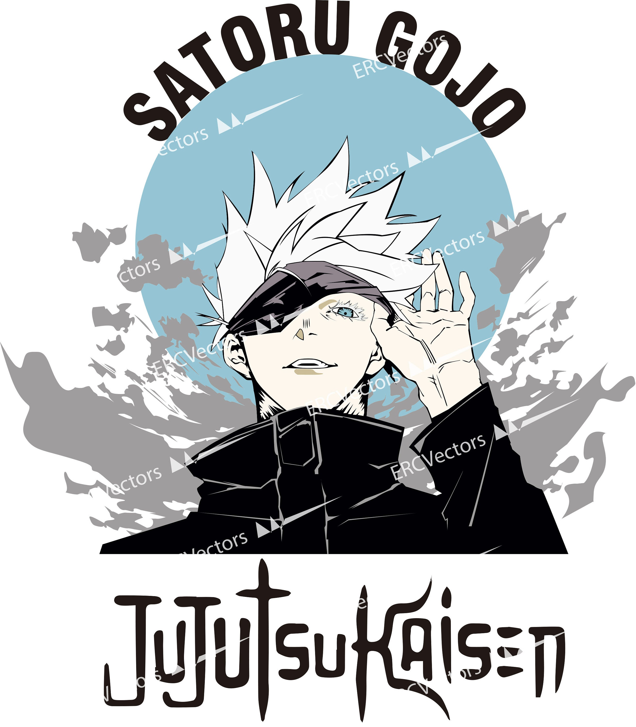 Svg Satoru_gojo Vector Png Pdf Ai Svg - Etsy UK