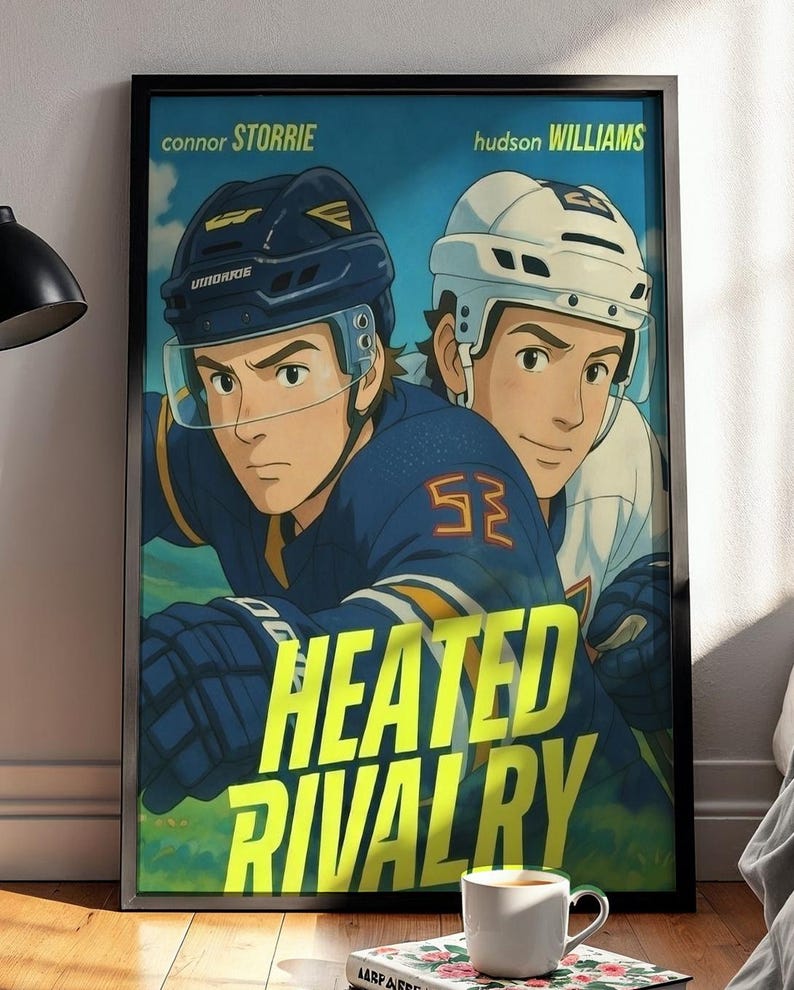 Heated Rivalry Movie Poster, Anime Style, Custom Framed - Etsy UK