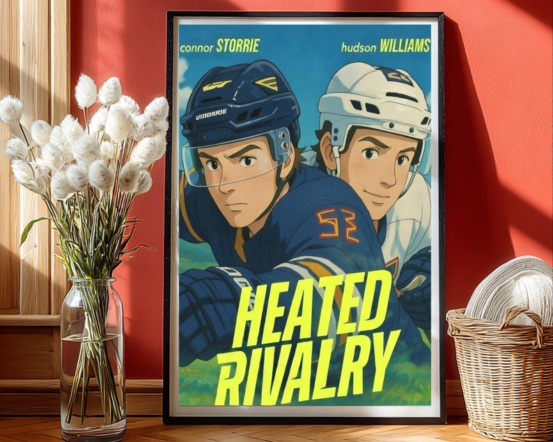 Heated Rivalry Movie Poster, Anime Style, Custom Framed - Etsy UK