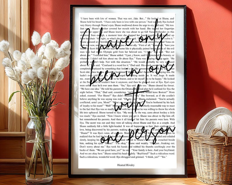 Heated Rivalry Poster, Rachel Reid Book, I Have Only Been in Love With ...
