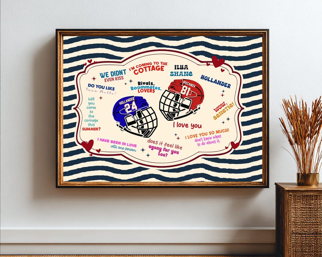 Heated Rivalry Framed Poster: Hockey Romance, LGBTQ Wall Art - Etsy