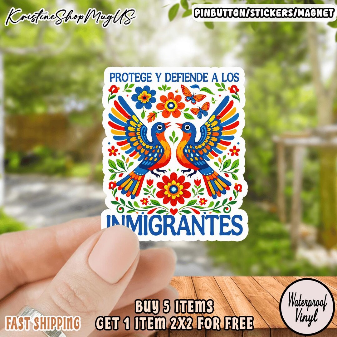 Protege Y Defiende a Los Inmigrantes Sticker, Immigrant Rights Vinyl ...