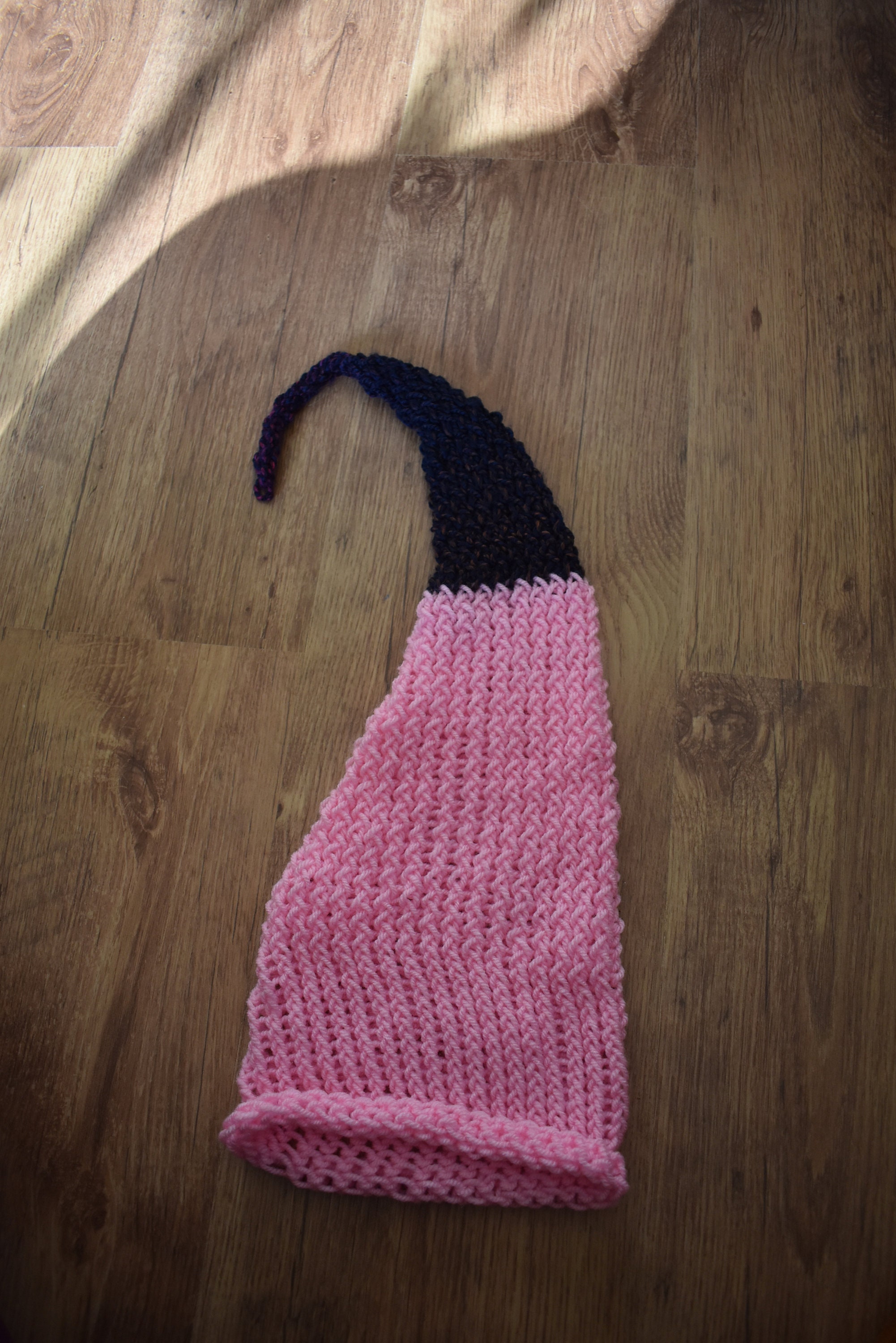 Handmade Knitted Long Pointy Hat KID SIZE | Slouchy Hat | Fairy | Pixie ...