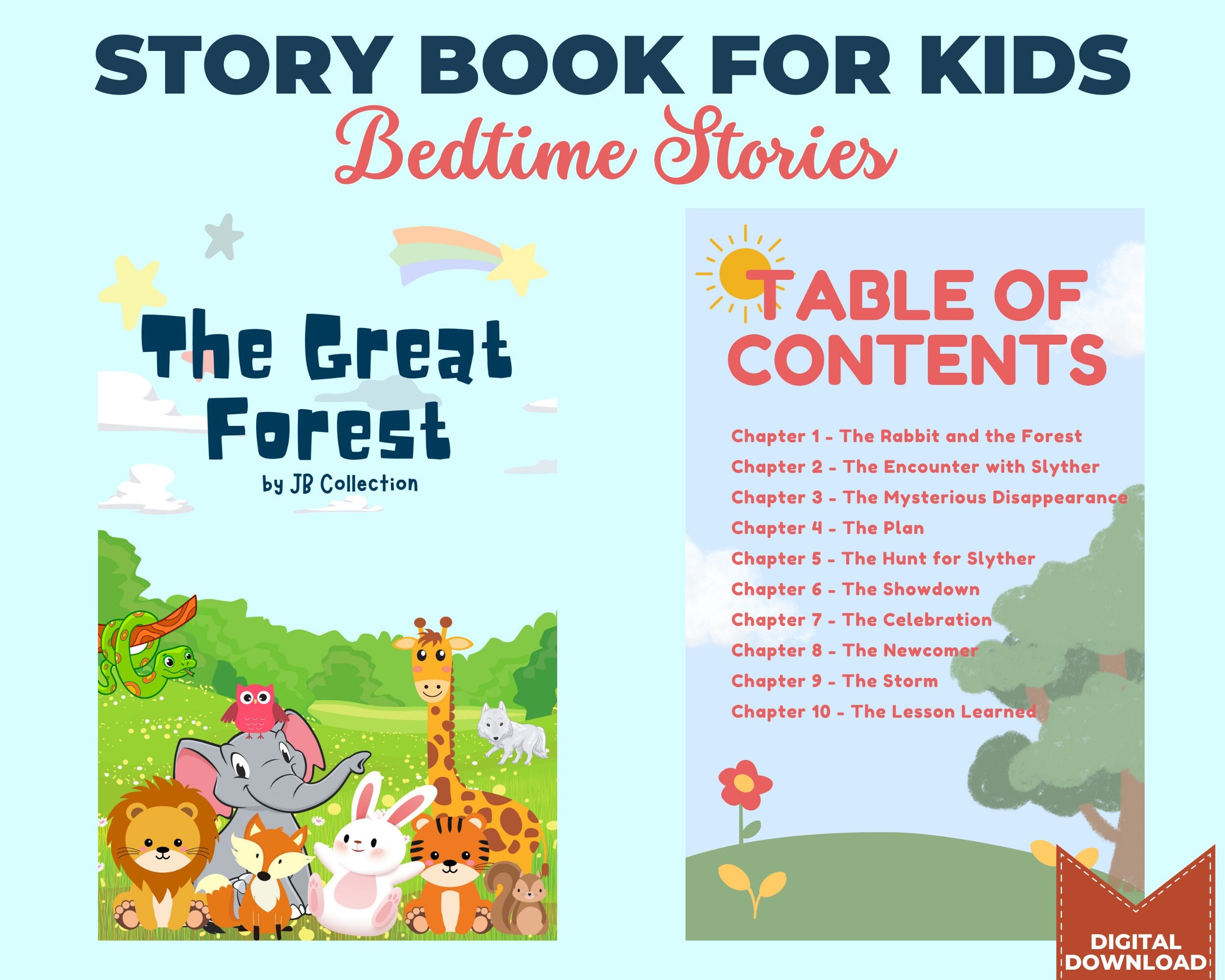 Table Of Contents For Kids Books
