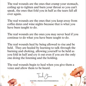 Thoughtful Poetry Card 5x7 by Trudi Jane Poetry 'expressing to Heal' is ...