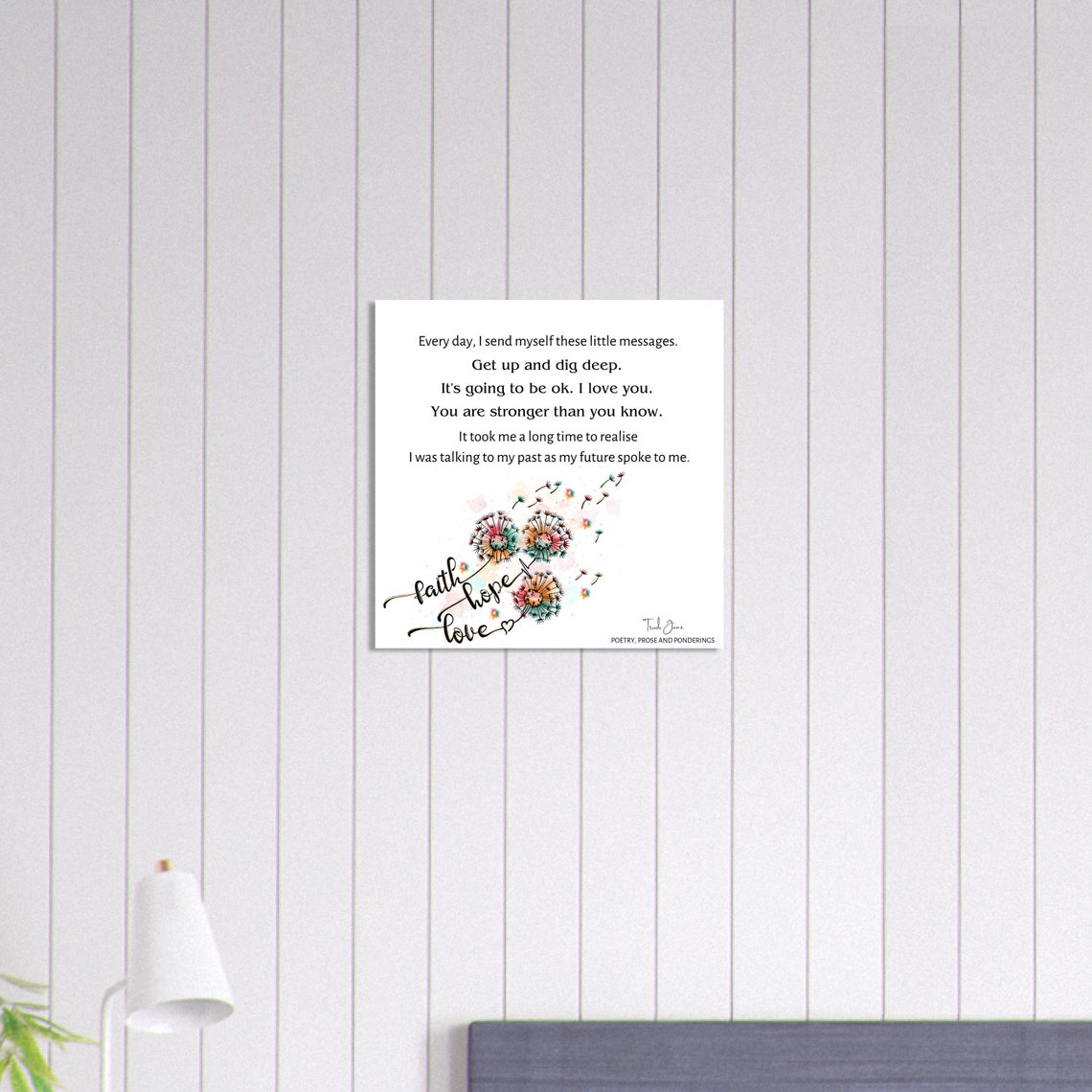 Poetry Print Instant Download, Faith, Hope, Love, Wall Art, Trudi Jane ...