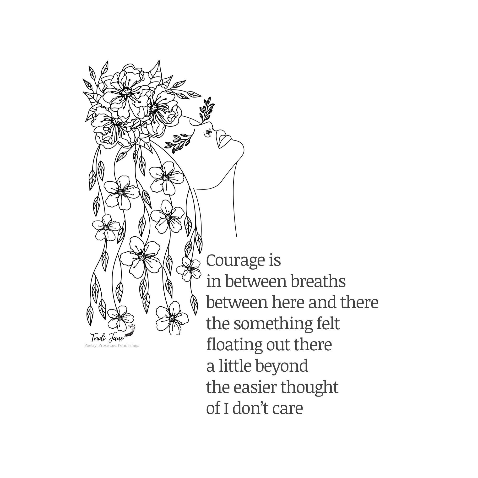 Printable Poetry, Inspirational Poetry, Instant Download, Mindfulness ...