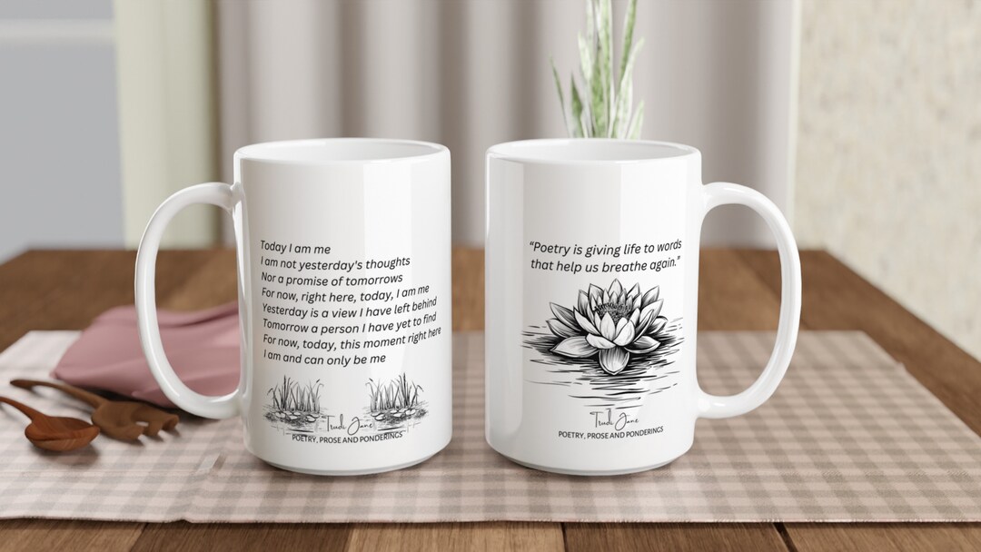 Poetry Mug, Beautiful Gift Idea From Australian Poet Trudi Jane - Etsy