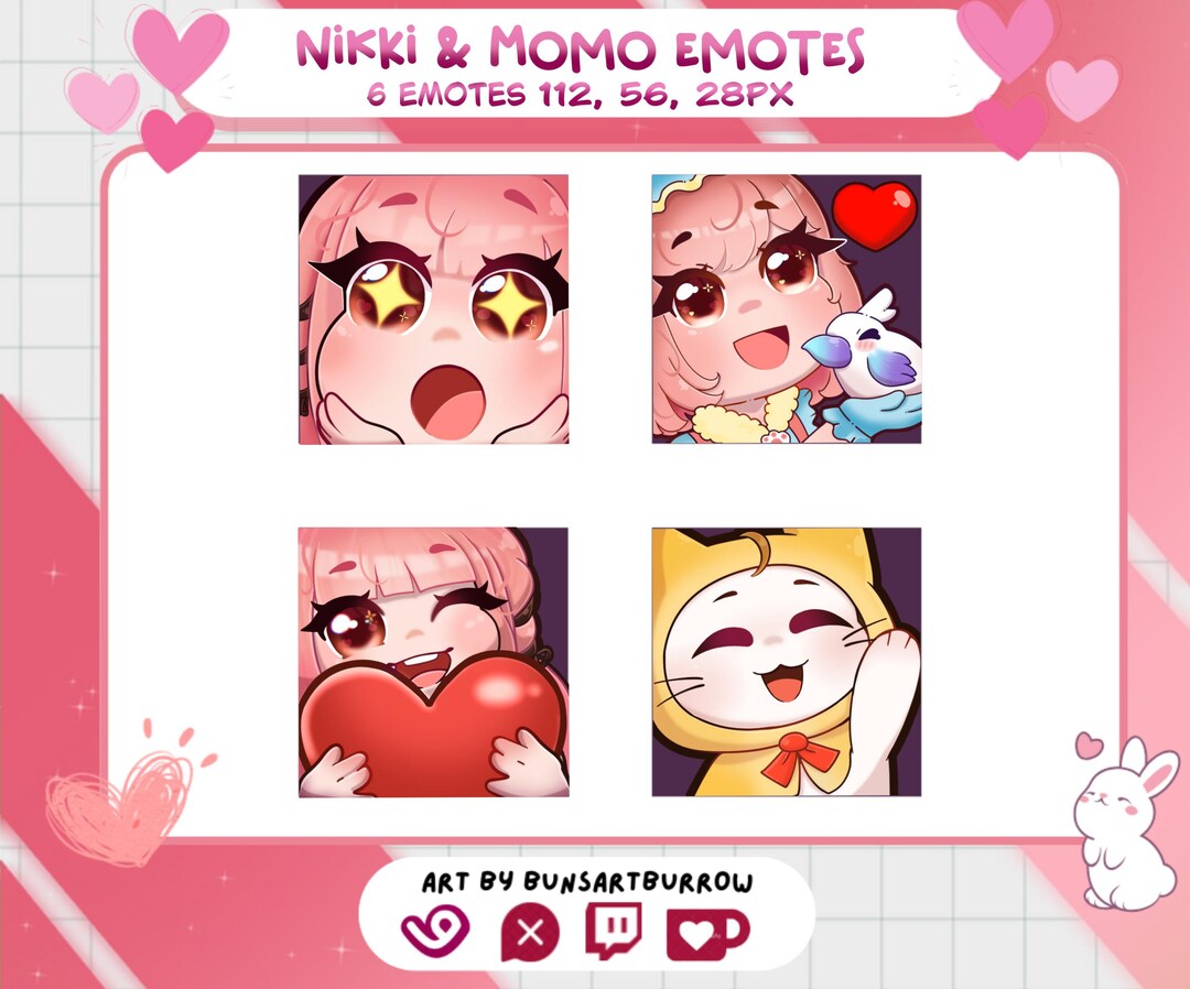 Nikki & Momo ₍ᐢᐢ₎ Kawaii Emotes ₍ᐢᐢ₎ Cute Emotes ₍ᐢᐢ₎twitch ₍ᐢᐢ ...