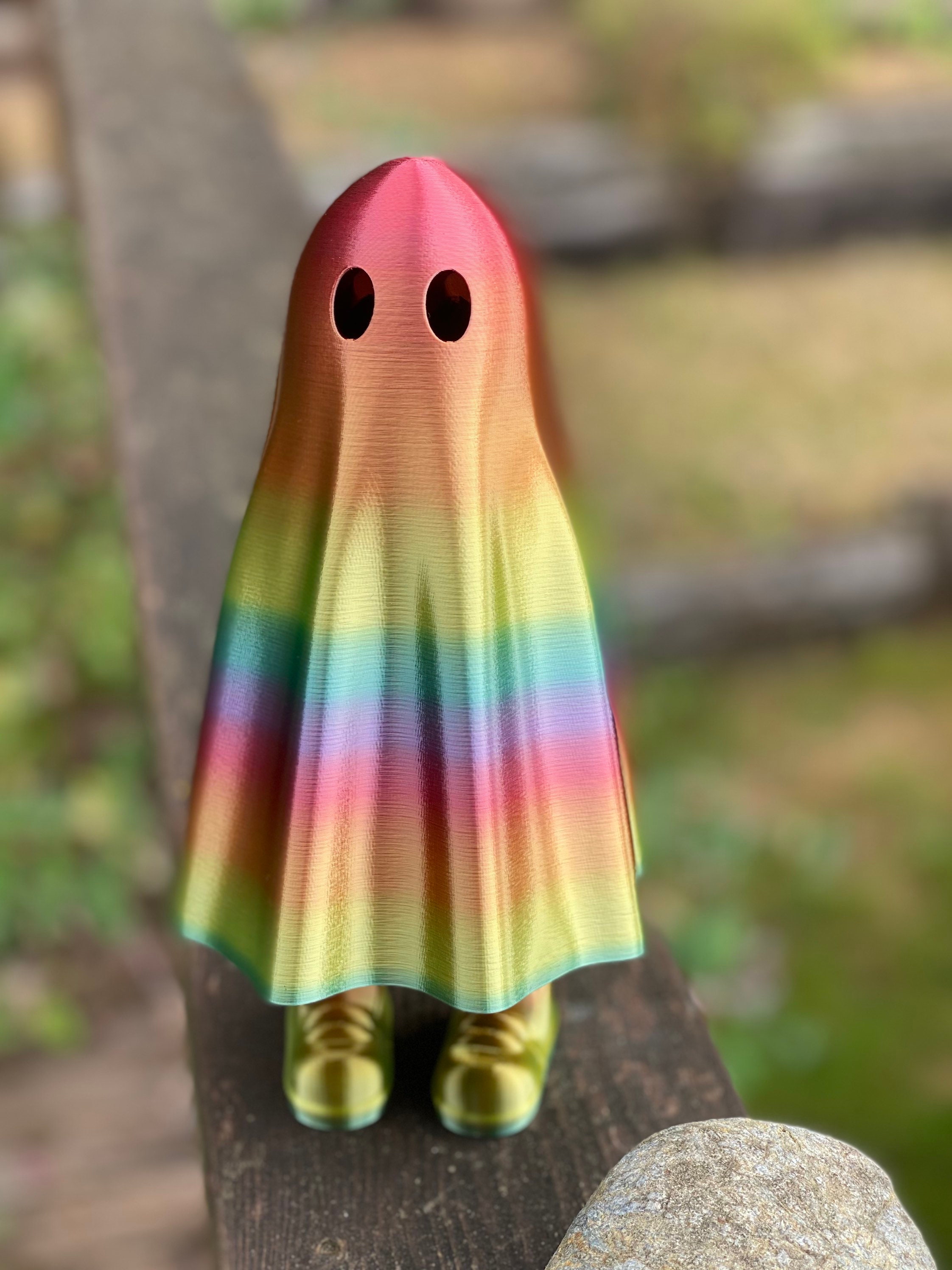 Large Ghost With Hidden Feet 3D Printed as Seen on Tiktok / Rainbow ...