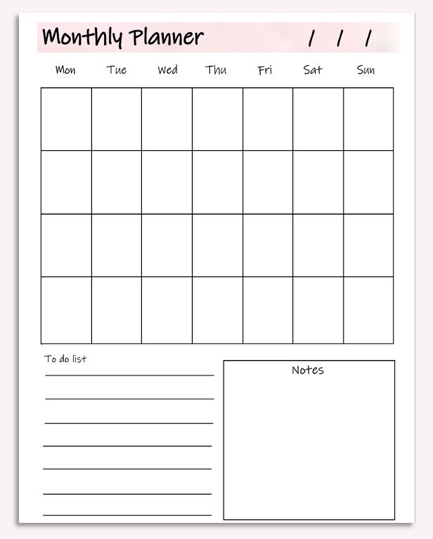 Daily, Weekly, Monthly Planner | Printable Planner | Digital Download ...
