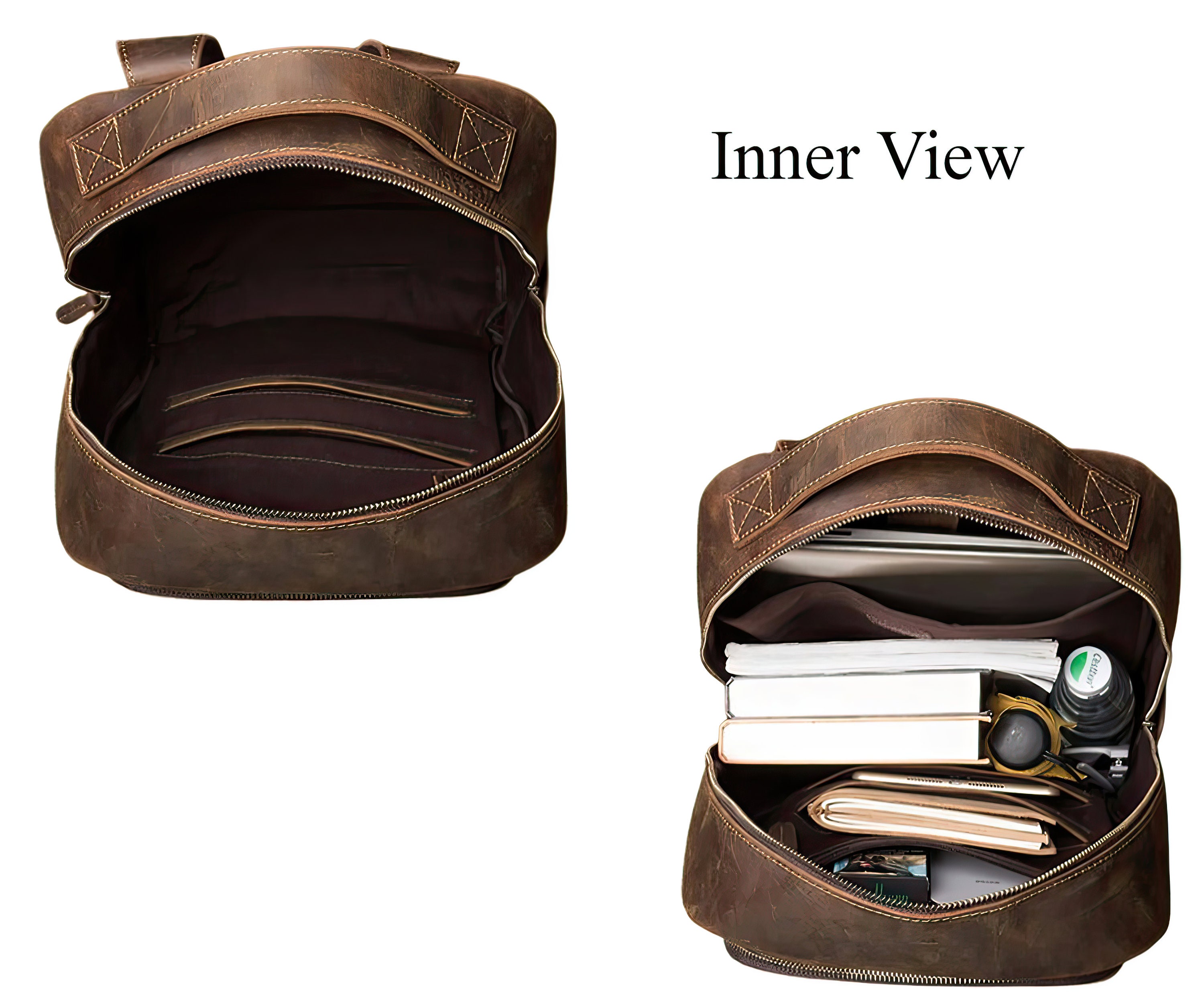 Brown Backpack Bag Leather Backpack Handmade Leather Bag Valentine's ...