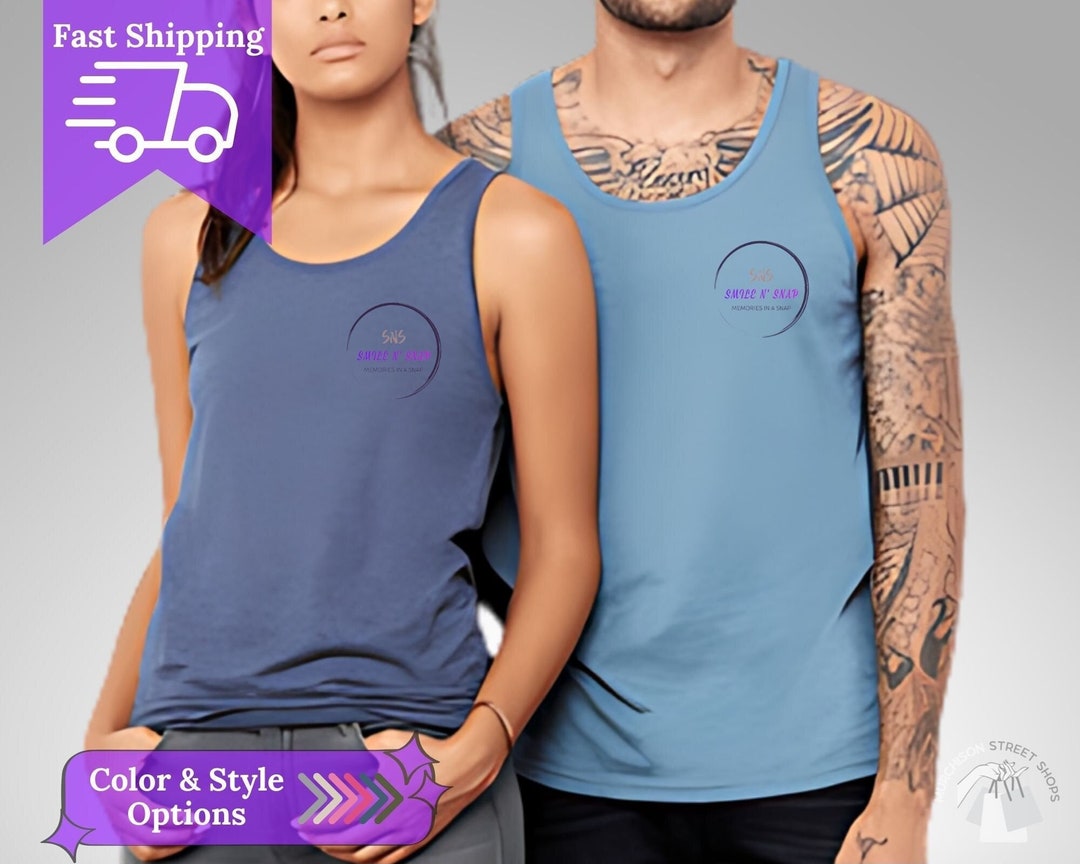 Custom Logo Tank Top Personalized Company Logo Unisex Jersey Tank for ...