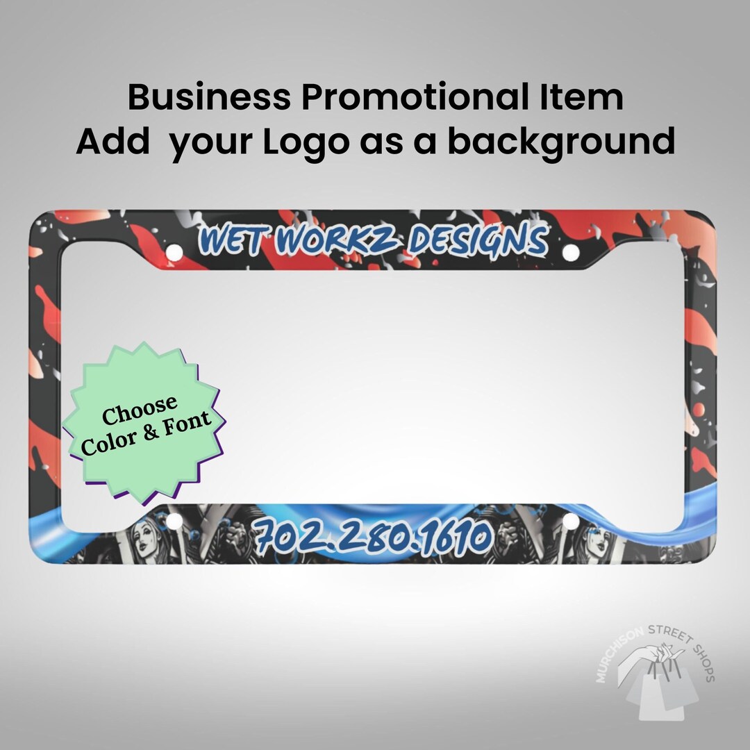 Custom License Plate Frame Business Bulk Promotional Items Personalized ...