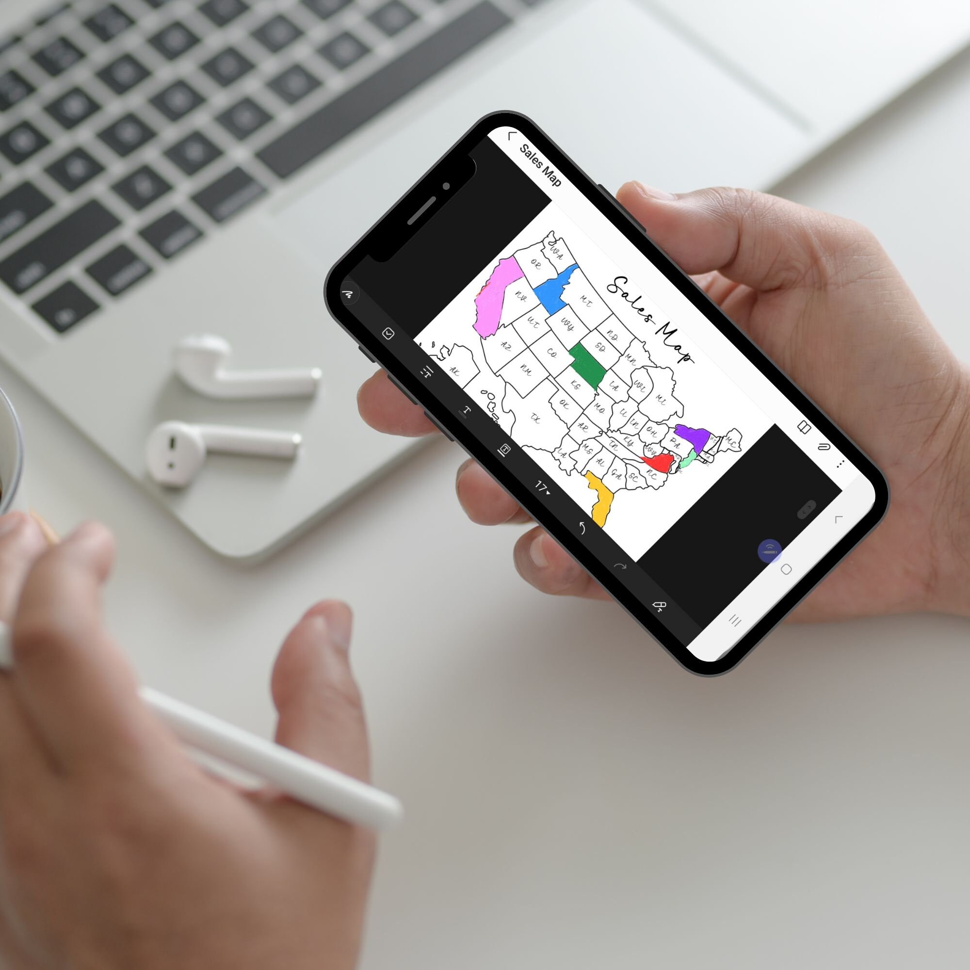 Printable US Sales Map Digital Download Map Small Business - Etsy