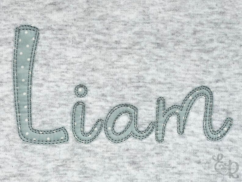 Raggy Applique Font for Machine Embroidery Free Edge Script | Etsy