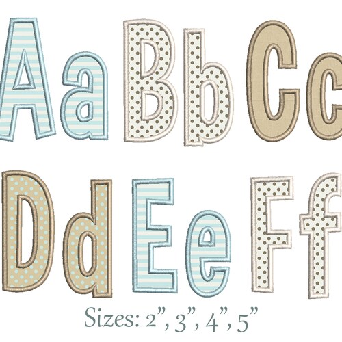 Happy Applique Machine Embroidery Font Alphabet 4 Sizes - Etsy