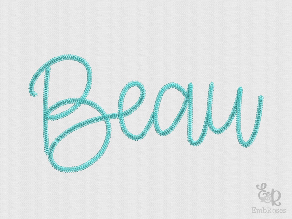 Wide Chain Script 2 Machine Embroidery Font Alphabet 6 LARGE - Etsy