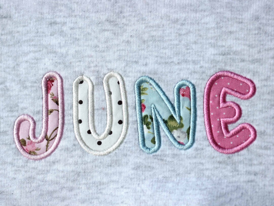 Machine Embroidery Font Satin Applique Alphabet 5 Sizes: 2", 3", 4", 5 ...