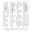 Satin Applique Font Machine Embroidery Alphabet 4 Sizes: 2, 3, 4, 5 BX ...
