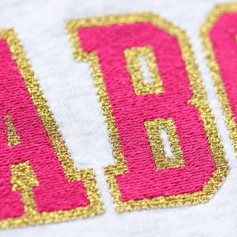 Block Embroidery Font - Etsy