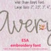 ESA Font Wide Chain Script #2 Machine Embroidery Font Alphabet 4 LARGE ...