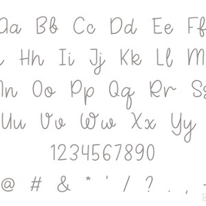 Dense Chain Script Font "mili" for Machine Embroidery Alphabet 1", 1.25 ...