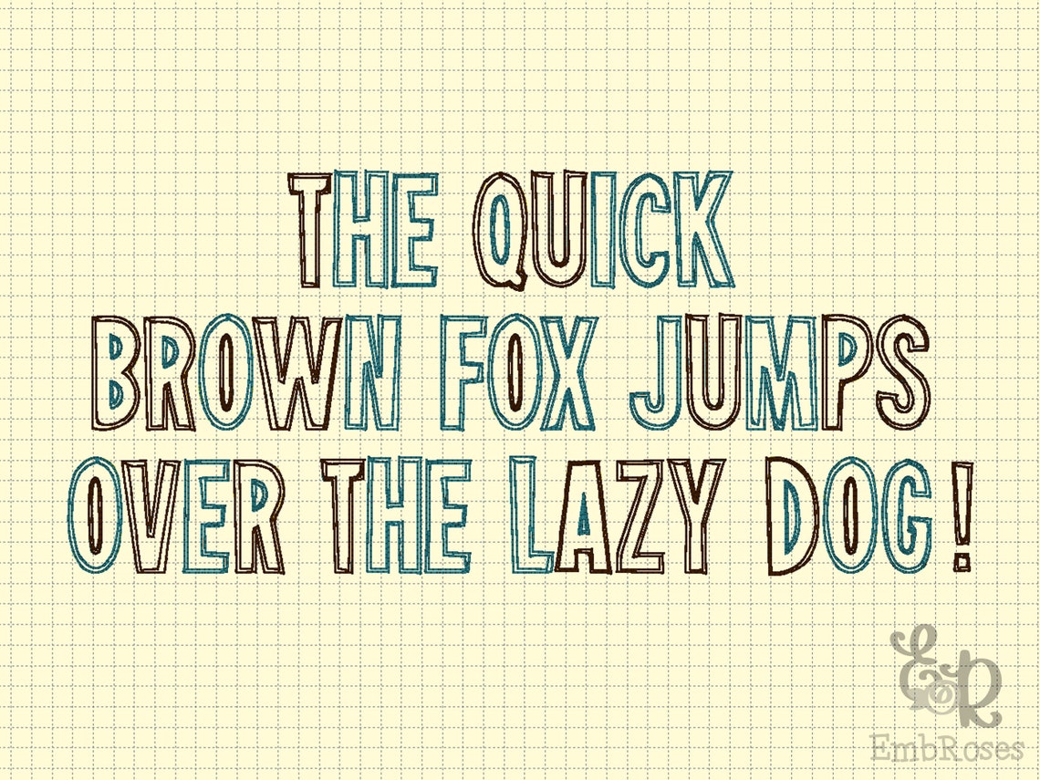 Narrow Raggy Applique Font Machine Embroidery Free Edge - Etsy