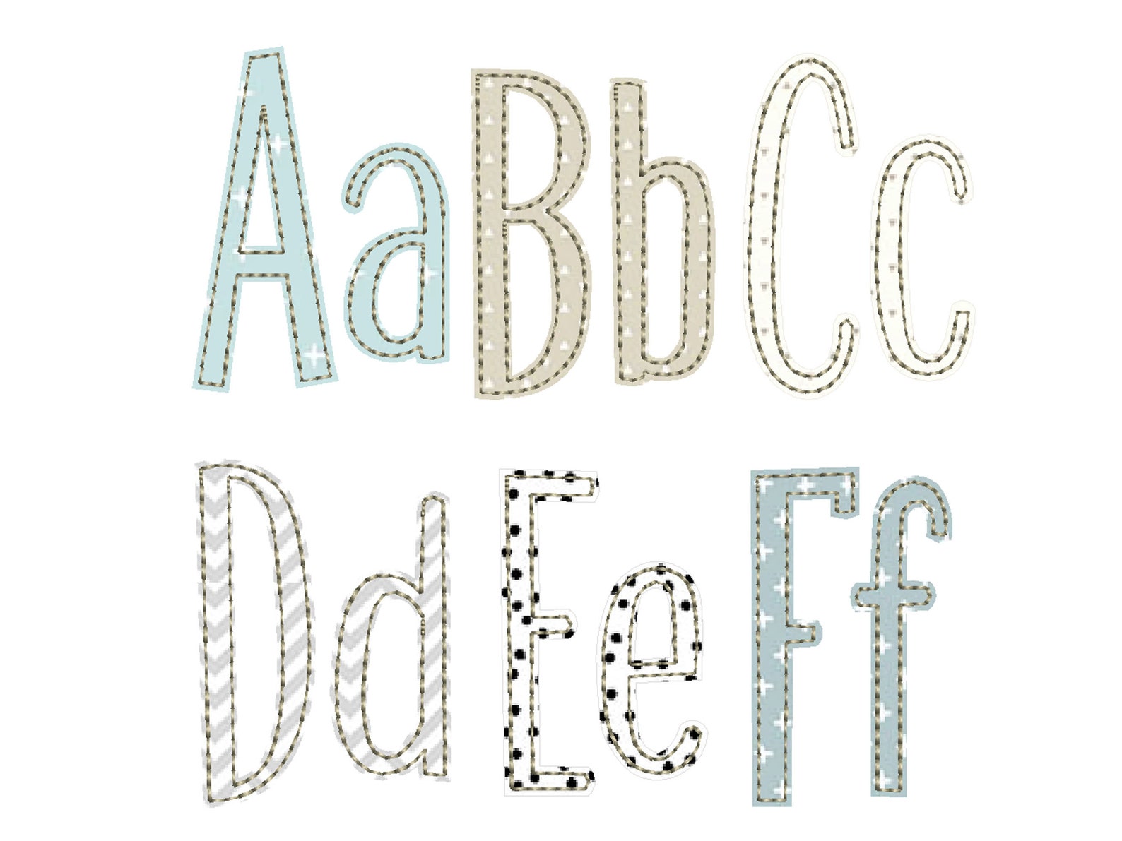Raggy Narrow Applique Font for Machine Embroidery Free Edge Narrow ...