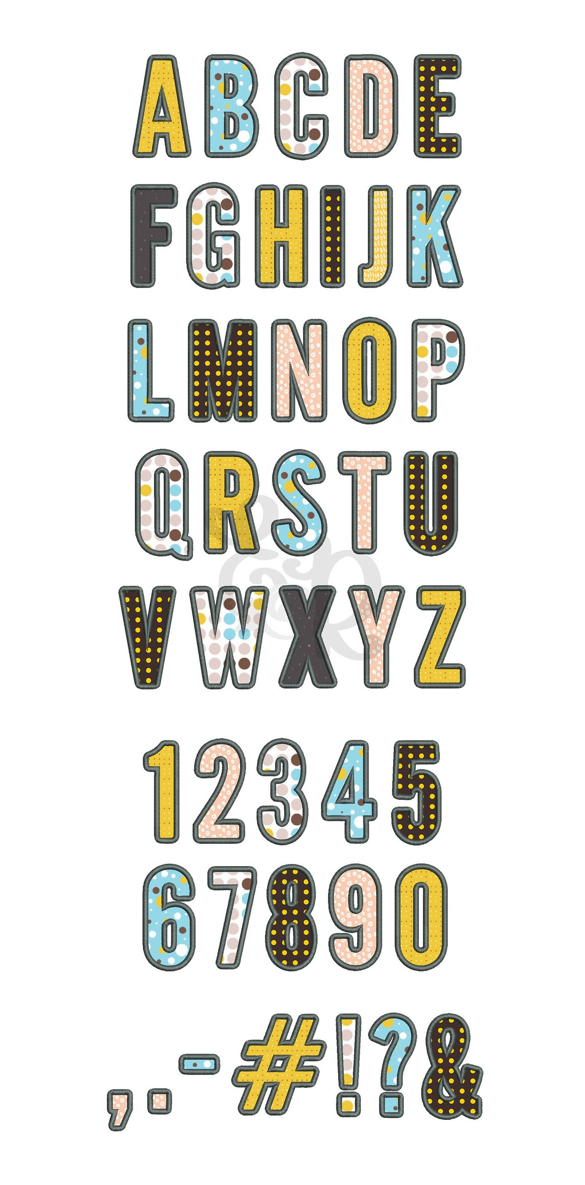 Narrow Applique Font Machine Embroidery Alphabet 4 Sizes: - Etsy